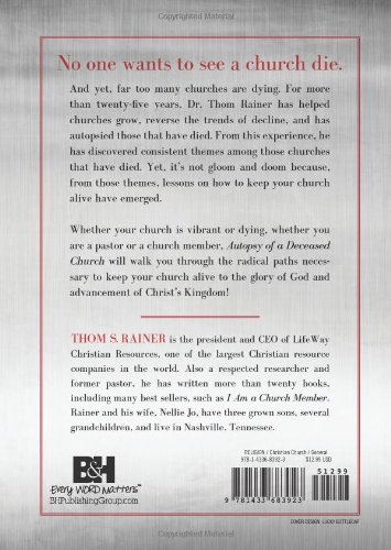 AUTOPSY OF A DECEASED CHURCH 12 WAYS TO KEEP YOURS ALIVE Thom S.Rainer