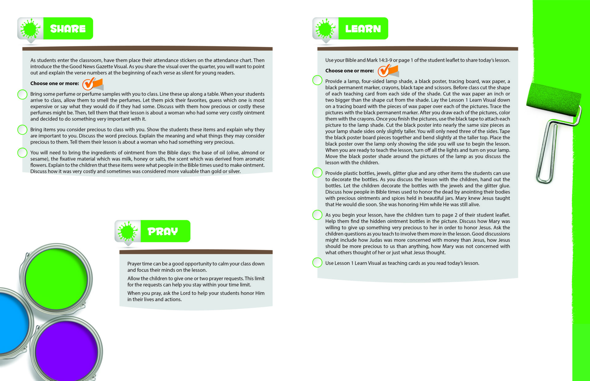 SPLAT Pre-K/Kindergarten Teacher Leaflets lessons for 4-5